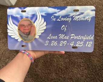 Custom Memorial License Plate, in Memory of License Plate, Personalized ...