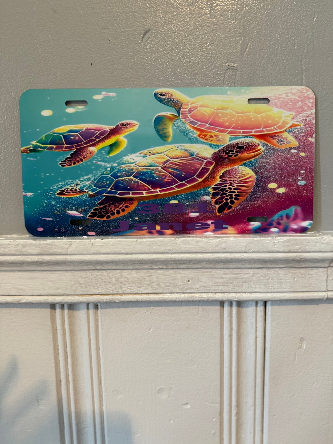 Sea Turtle License Plate Turtle License Plate Sea Turtle Custom - Etsy