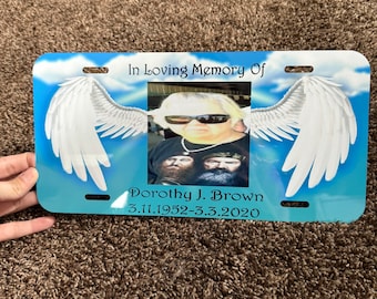 Custom Memorial License Plate, in Memory of License Plate, Personalized ...