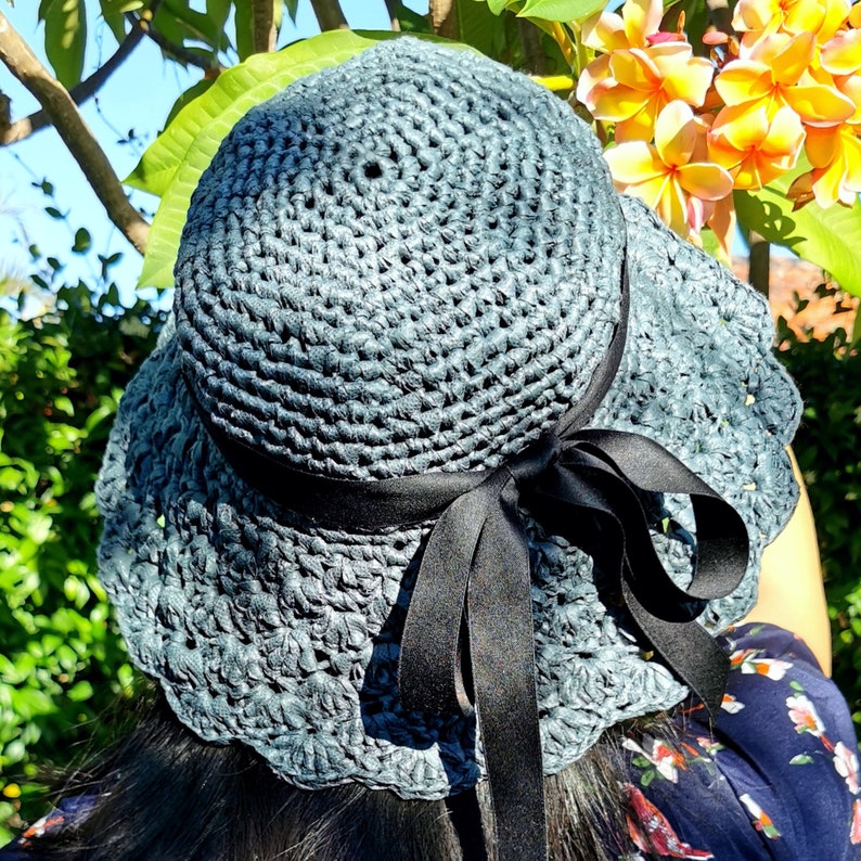 Crochet Pattern | Crochet Summer Bucket Hat Craft |DIY Beach Straw Sun ...