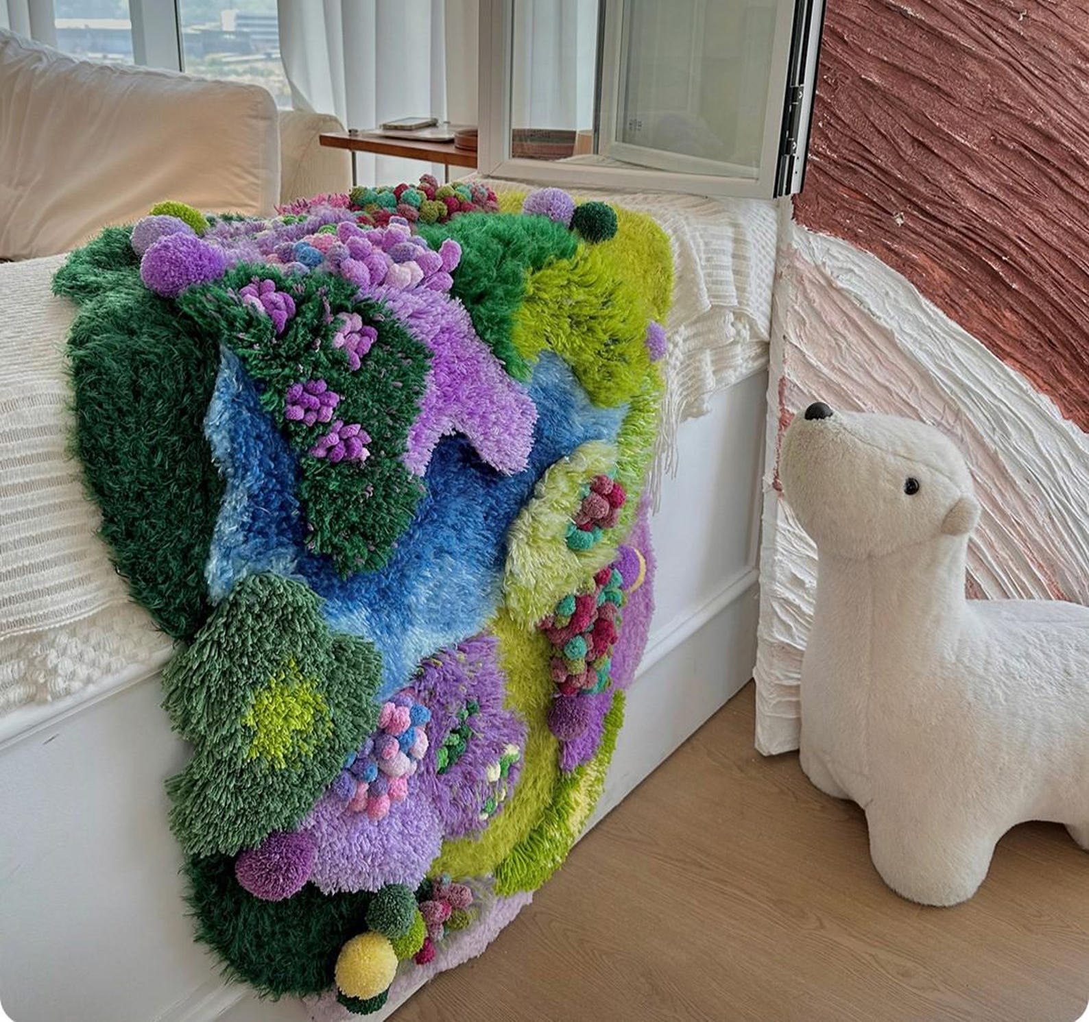 DIY Purple Moss Rug Making Kit | Latch Hook Moss Mat Kit | DIY Kit ...