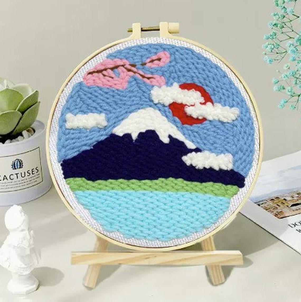 Punch Needle Craft Kit Punch Needle Embroidery Art Yarn Craft Home ...