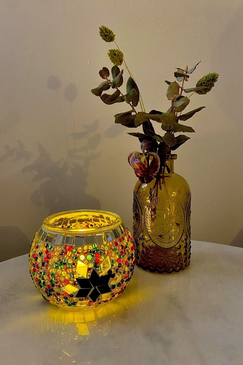 DIY Turkish Lamp Craft Kit Turkish Candle Holder Home Décor Mosaic ...