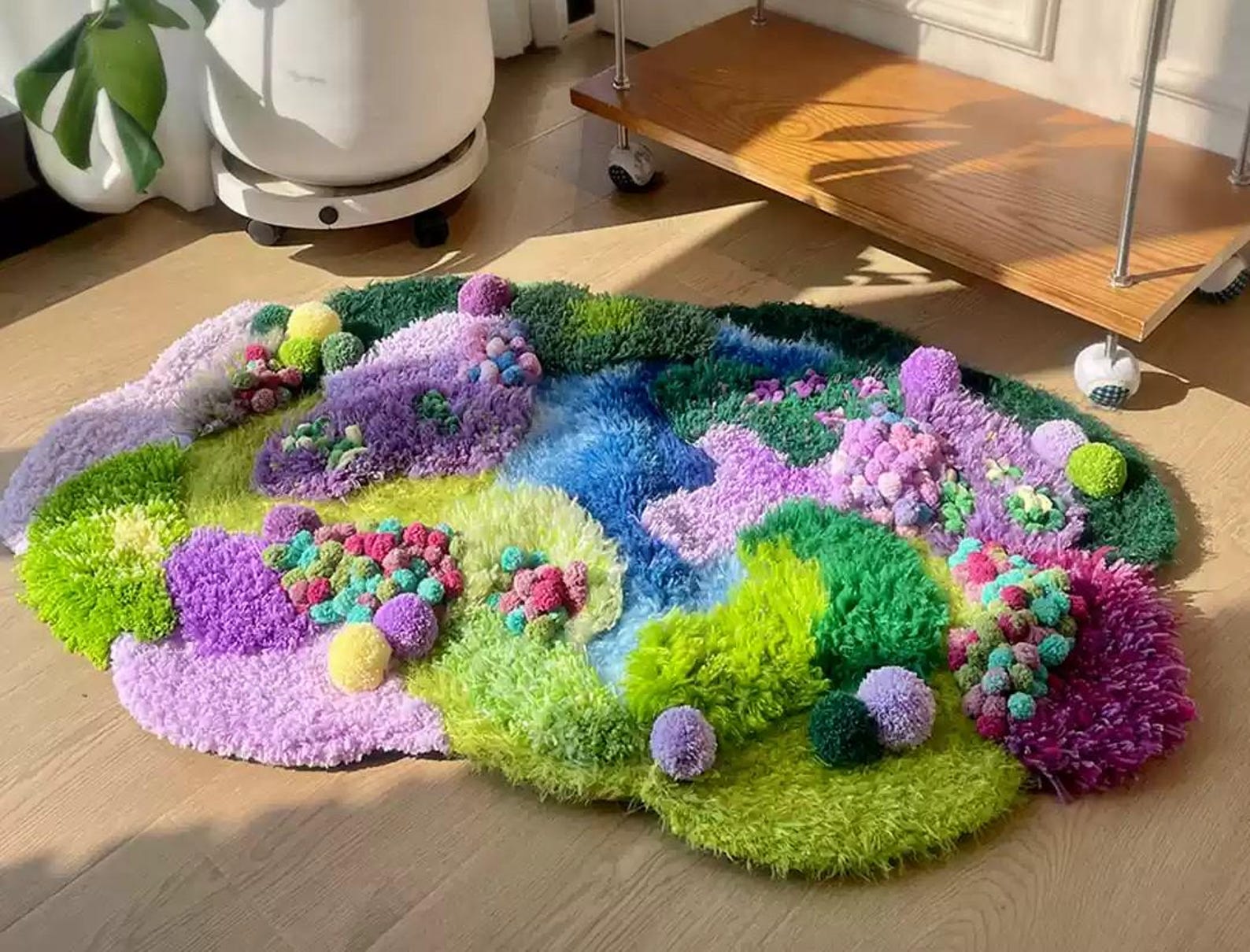 DIY Purple Moss Rug Making Kit | Latch Hook Moss Mat Kit | DIY Kit ...