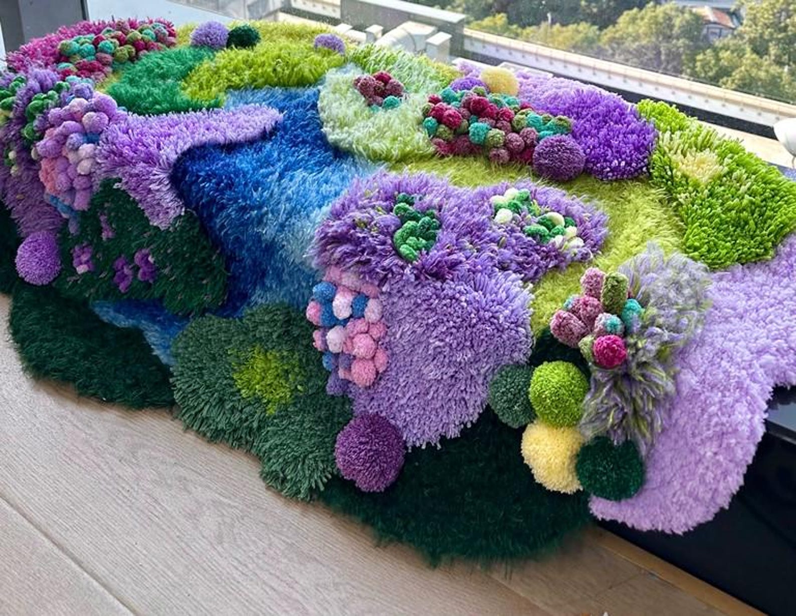 DIY Purple Moss Rug Making Kit | Latch Hook Moss Mat Kit | DIY Kit ...