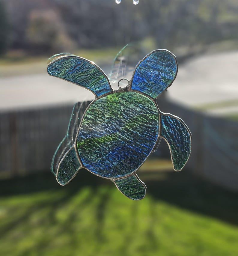 Stained Glass Sea Turtle - Etsy