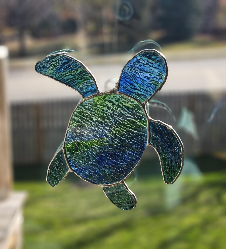 Stained Glass Sea Turtle - Etsy