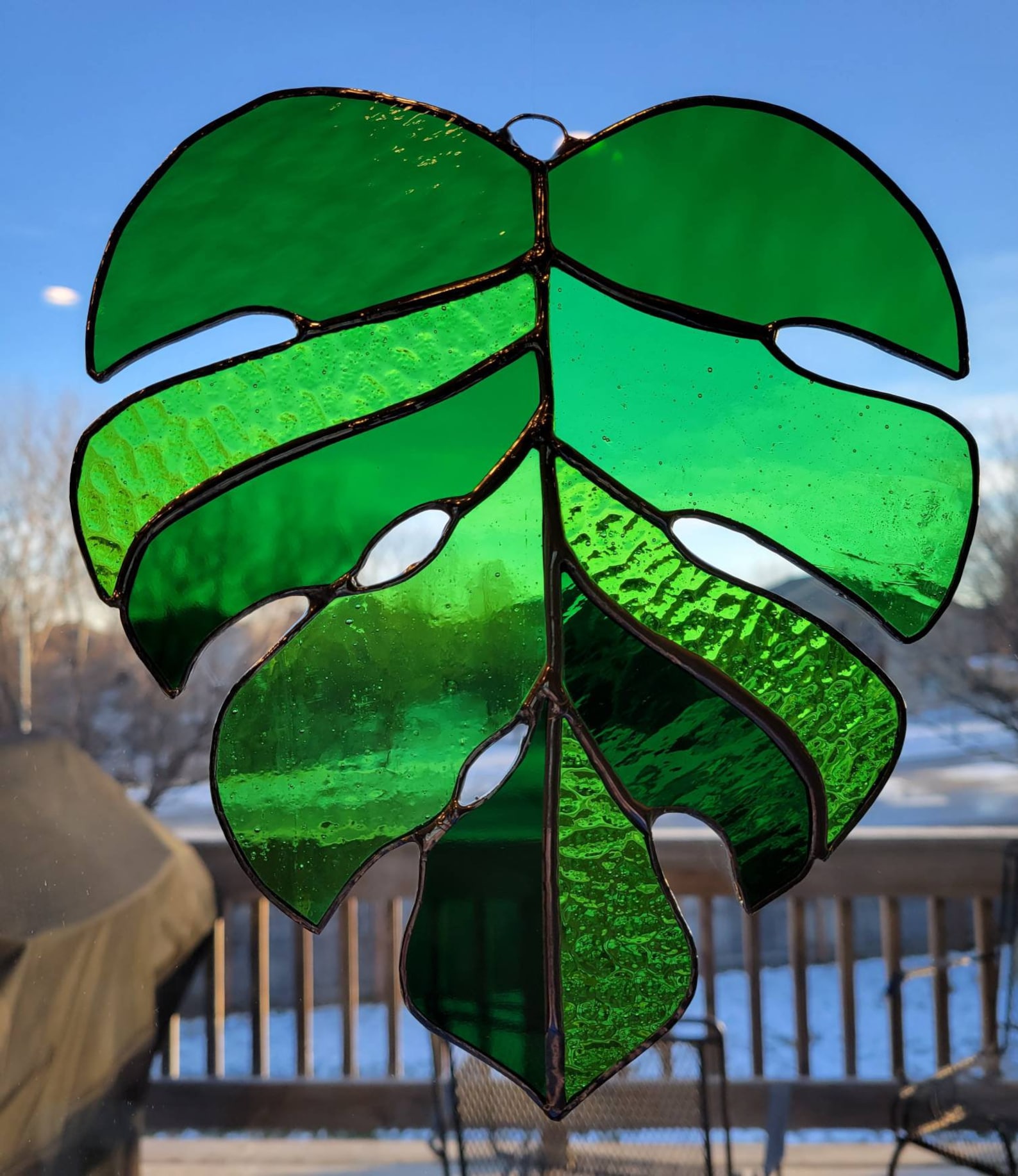 Stained Glass Monstera Leaf - Etsy