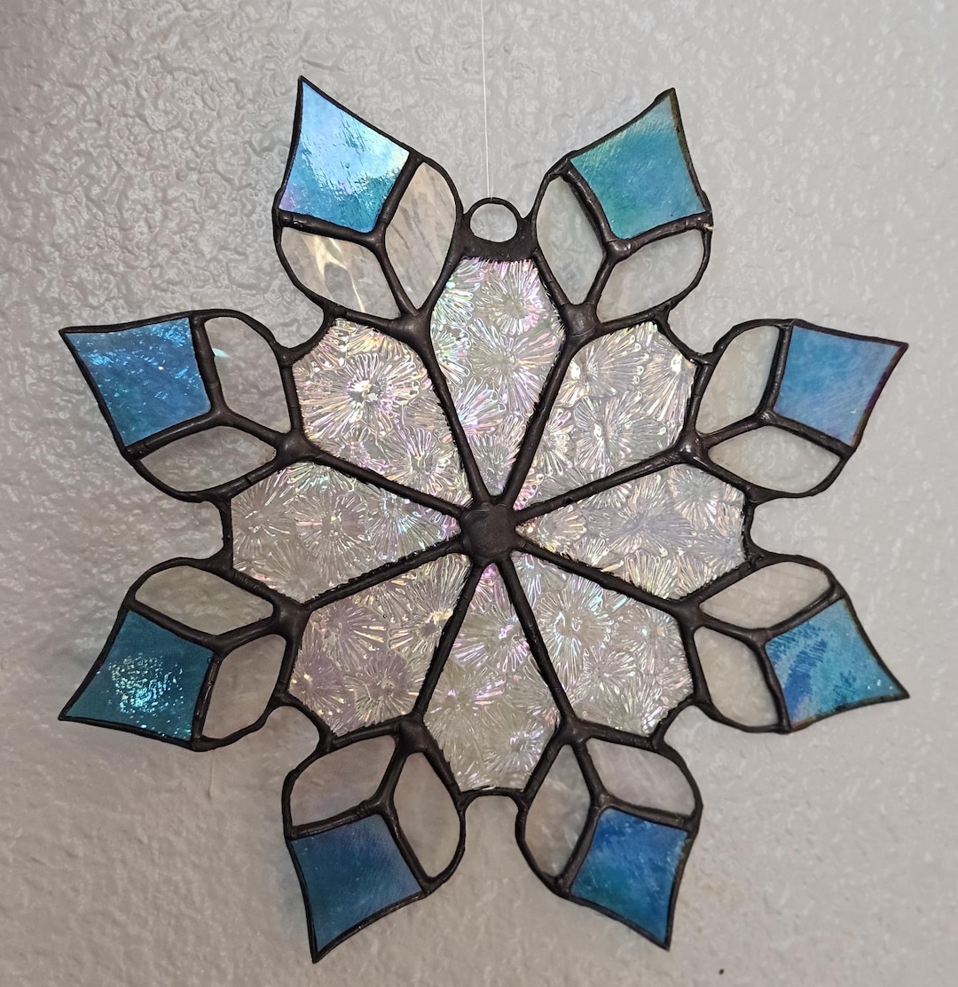 Stained Glass Snowflake - Etsy