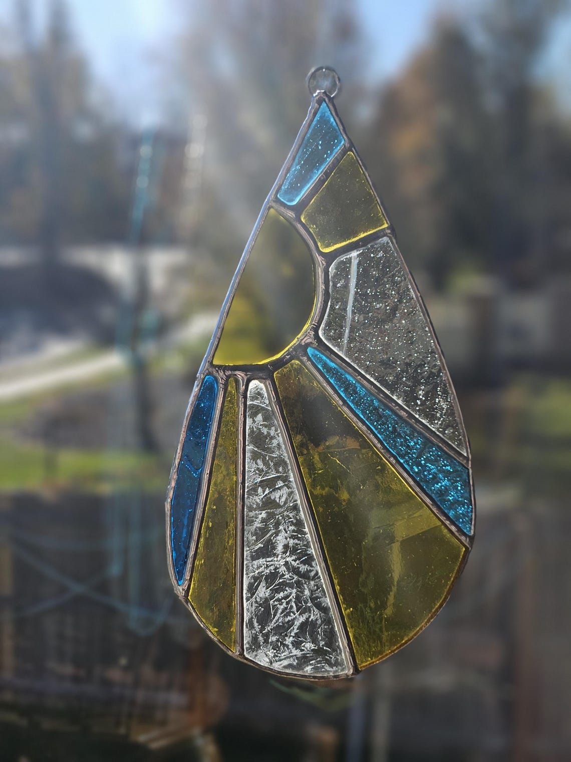Stained Glass Tear Drop Sun - Etsy