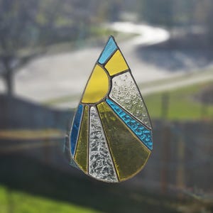 Stained Glass Tear Drop Sun - Etsy