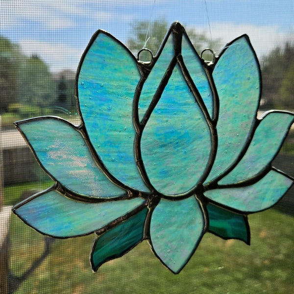 Stained Glass Lotus - Etsy