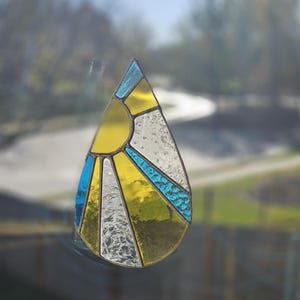 Stained Glass Tear Drop Sun - Etsy