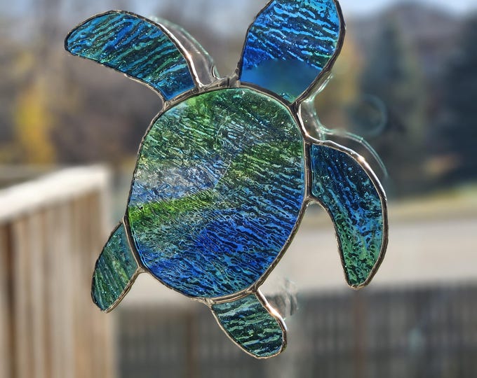 Stained Glass Sea Turtle - Etsy