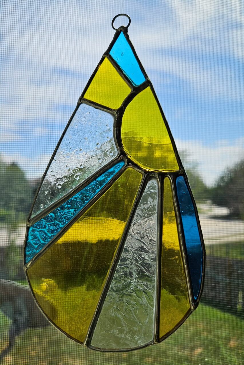 Stained Glass Tear Drop Sun - Etsy