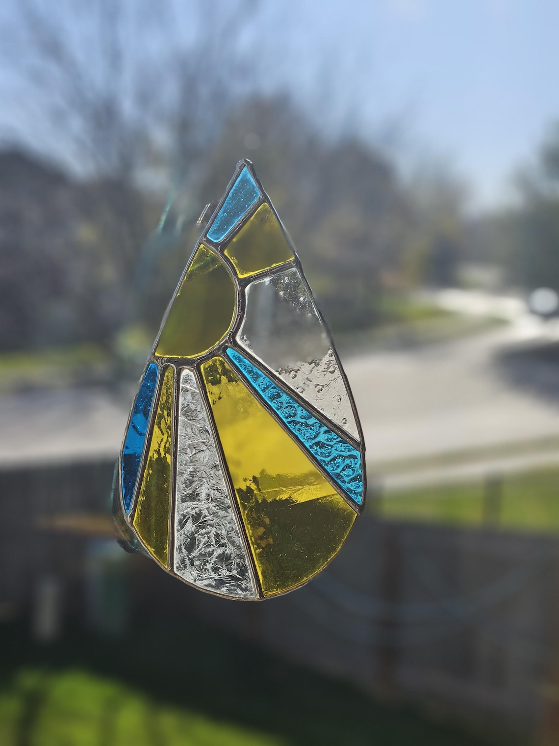 Stained Glass Tear Drop Sun - Etsy