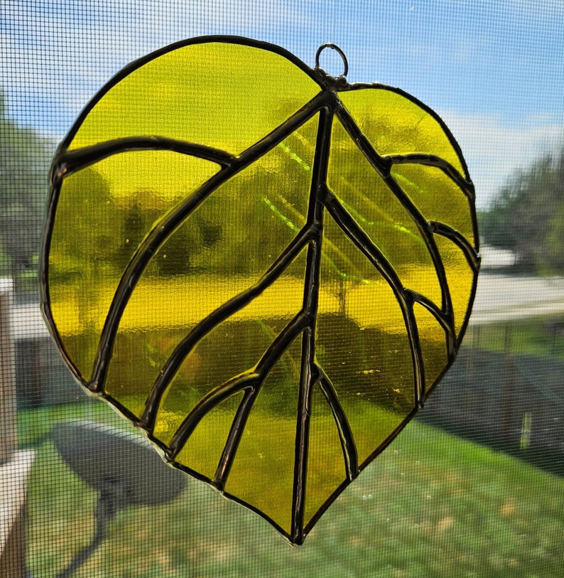 Stained Glass Aspen Leaf - Etsy