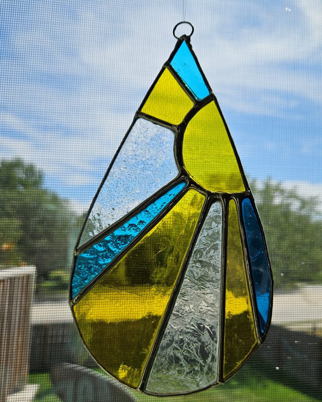 Stained Glass Tear Drop Sun - Etsy