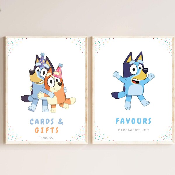 Bluey Birthday Table Signs - Etsy