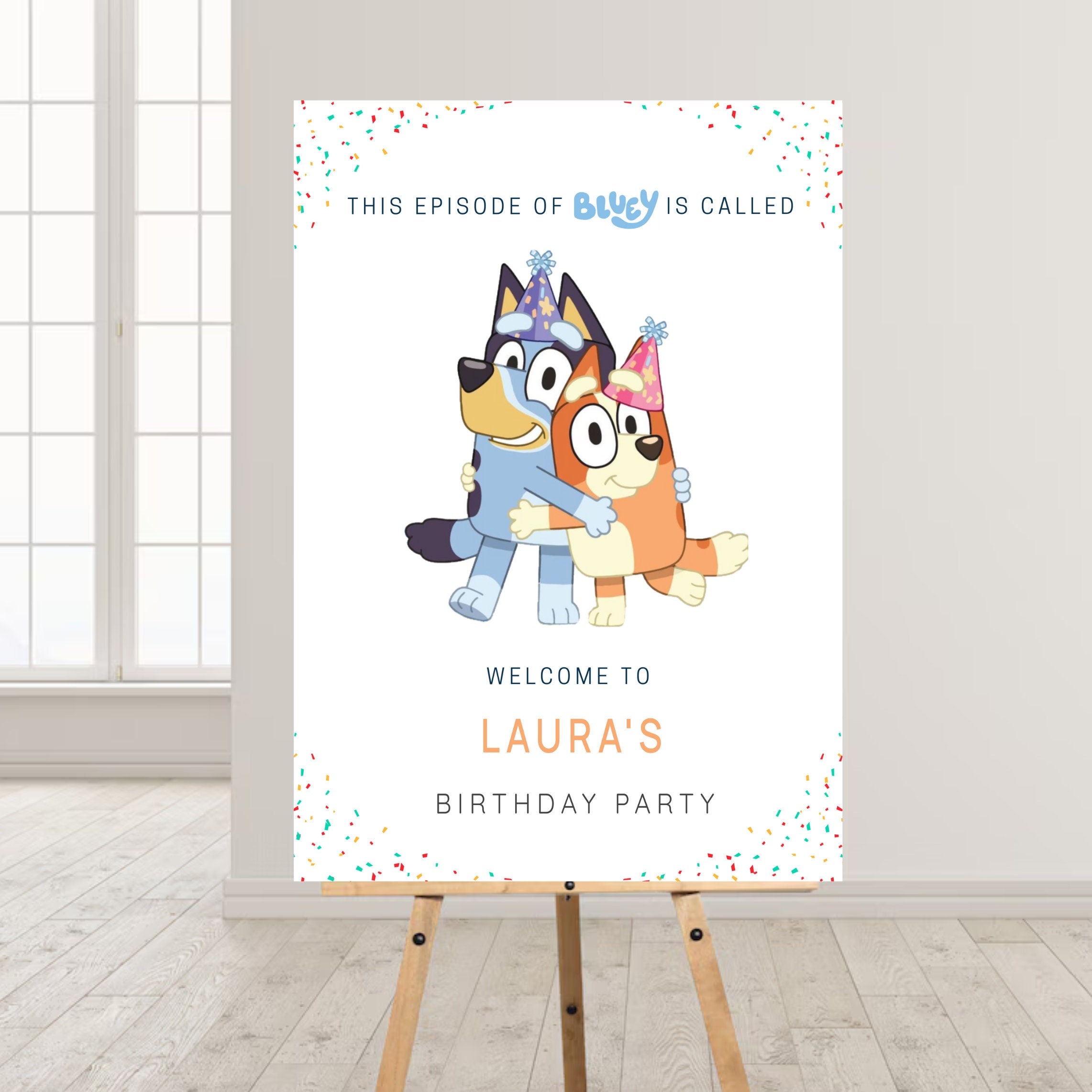 BLUEY and Bingo Themed Birthday Party Printable Signs-Favor Sign