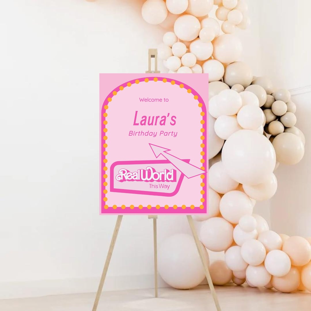 Barbie Welcome Sign, Welcome Poster, Editable, Hens Party, Birthday ...