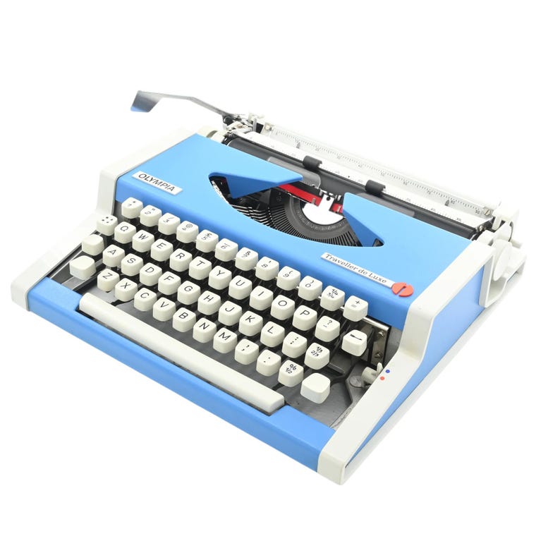 OLYMPIA TRAVELLER De LUXE Typewriter - Vintage Green Retro Style 70s - Etsy