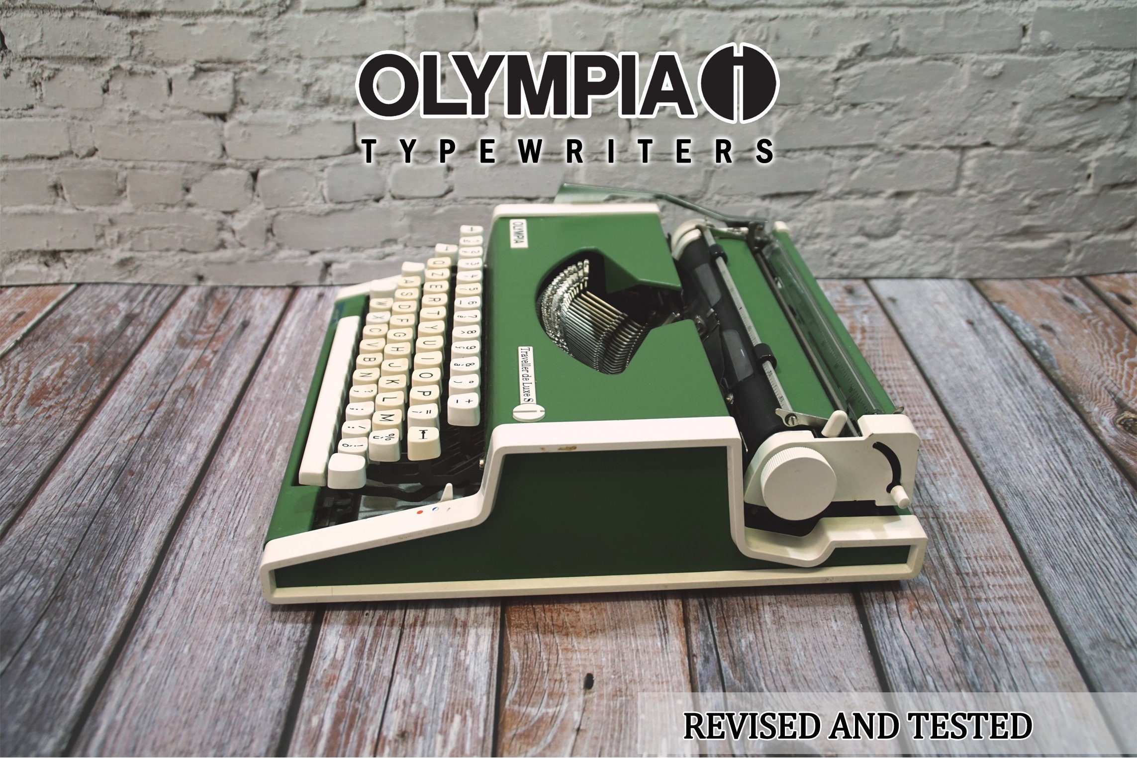 OLYMPIA TRAVELLER De LUXE Typewriter Vintage Green Retro Style 70s - Etsy