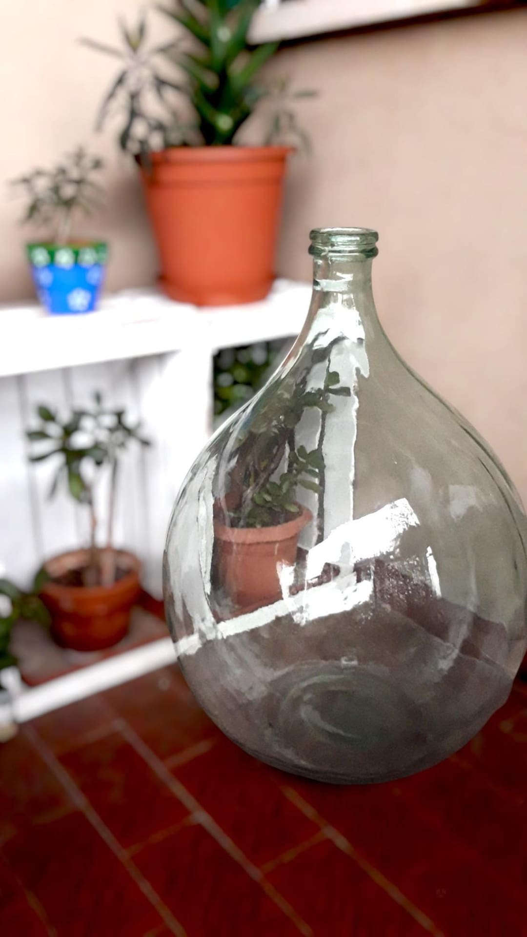 Vintage Transparent Glass Demijohn 54L – Rustic Decor, Home & Garden ...