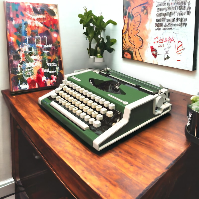 Green Typewriter - Etsy