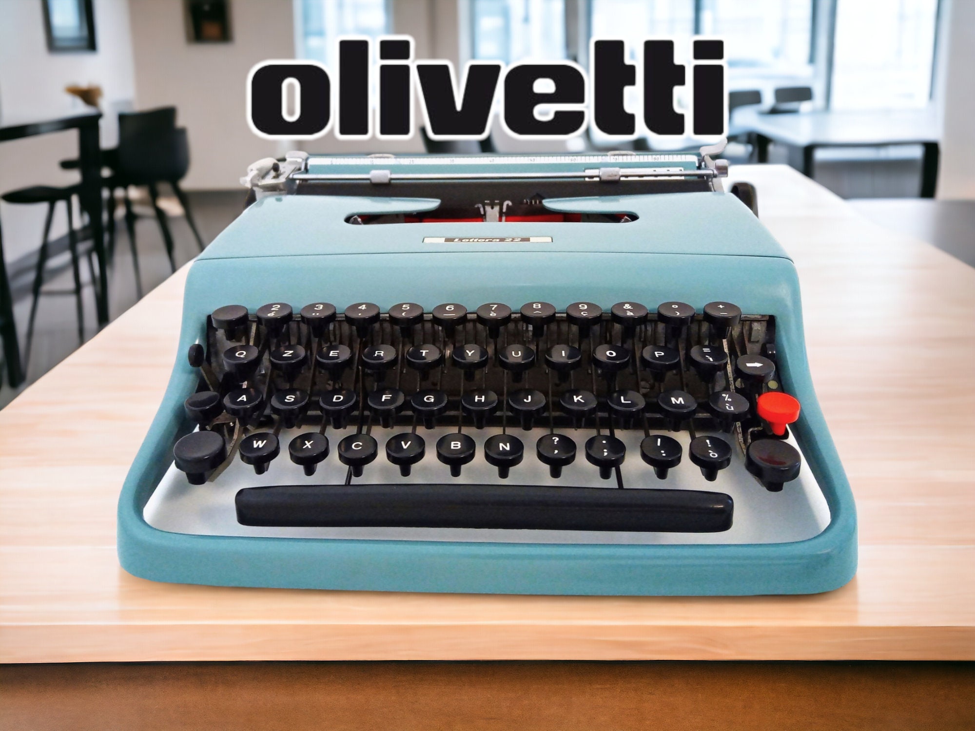 Vintage OLIVETTI Lettera 22 Typewriter Vintage Typewriter in Perfect ...