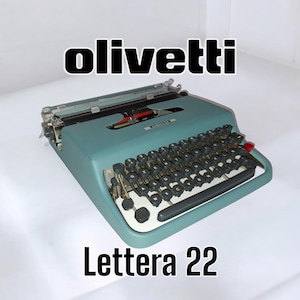 Vintage OLIVETTI Lettera 22 Typewriter - Fully Functional Vintage ...
