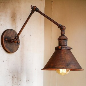 Articulating Copper Wall Sconce Industrial Light Swivel Wall Light ...