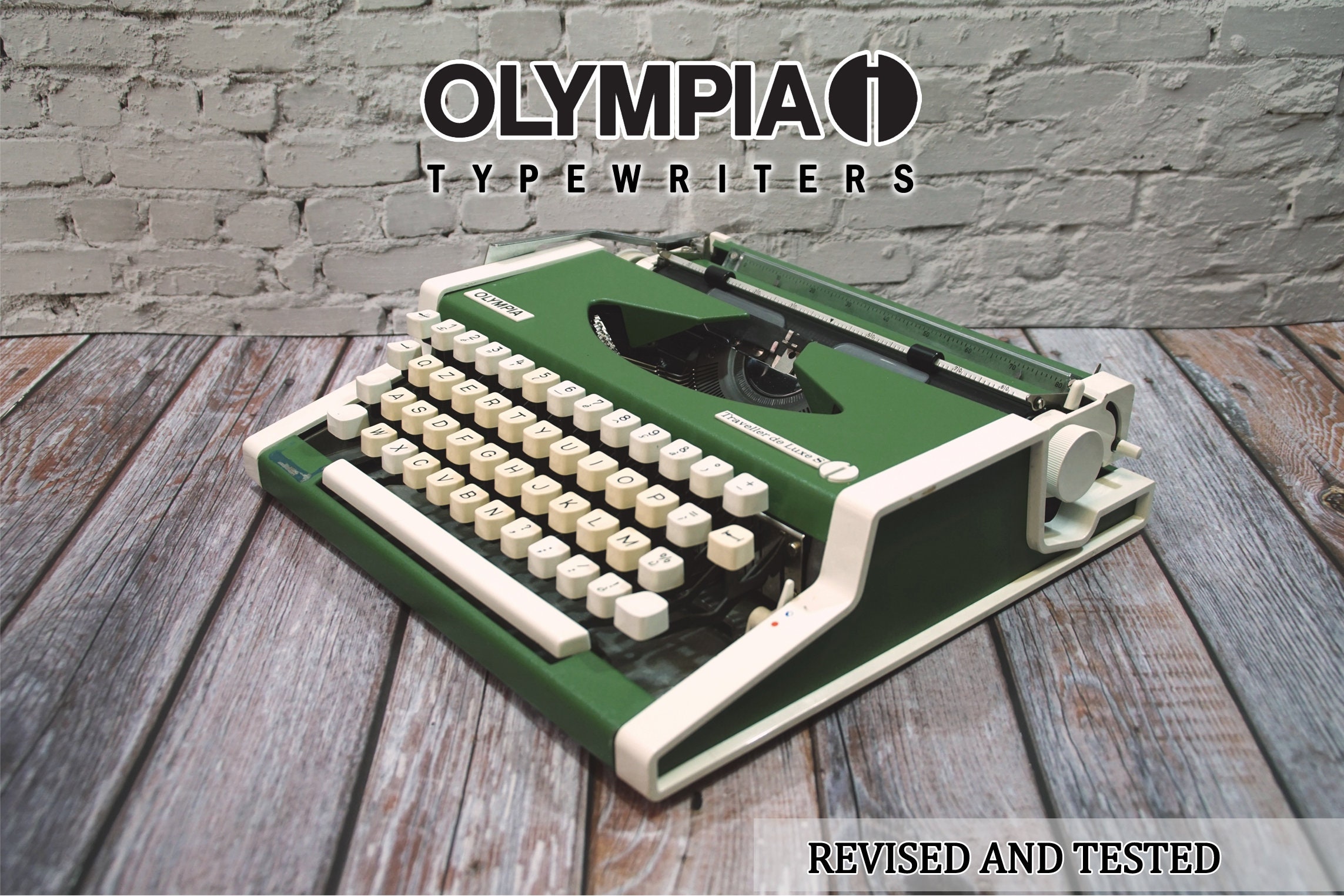 OLYMPIA TRAVELLER De LUXE Typewriter - Vintage Green Retro Style 70s - Etsy