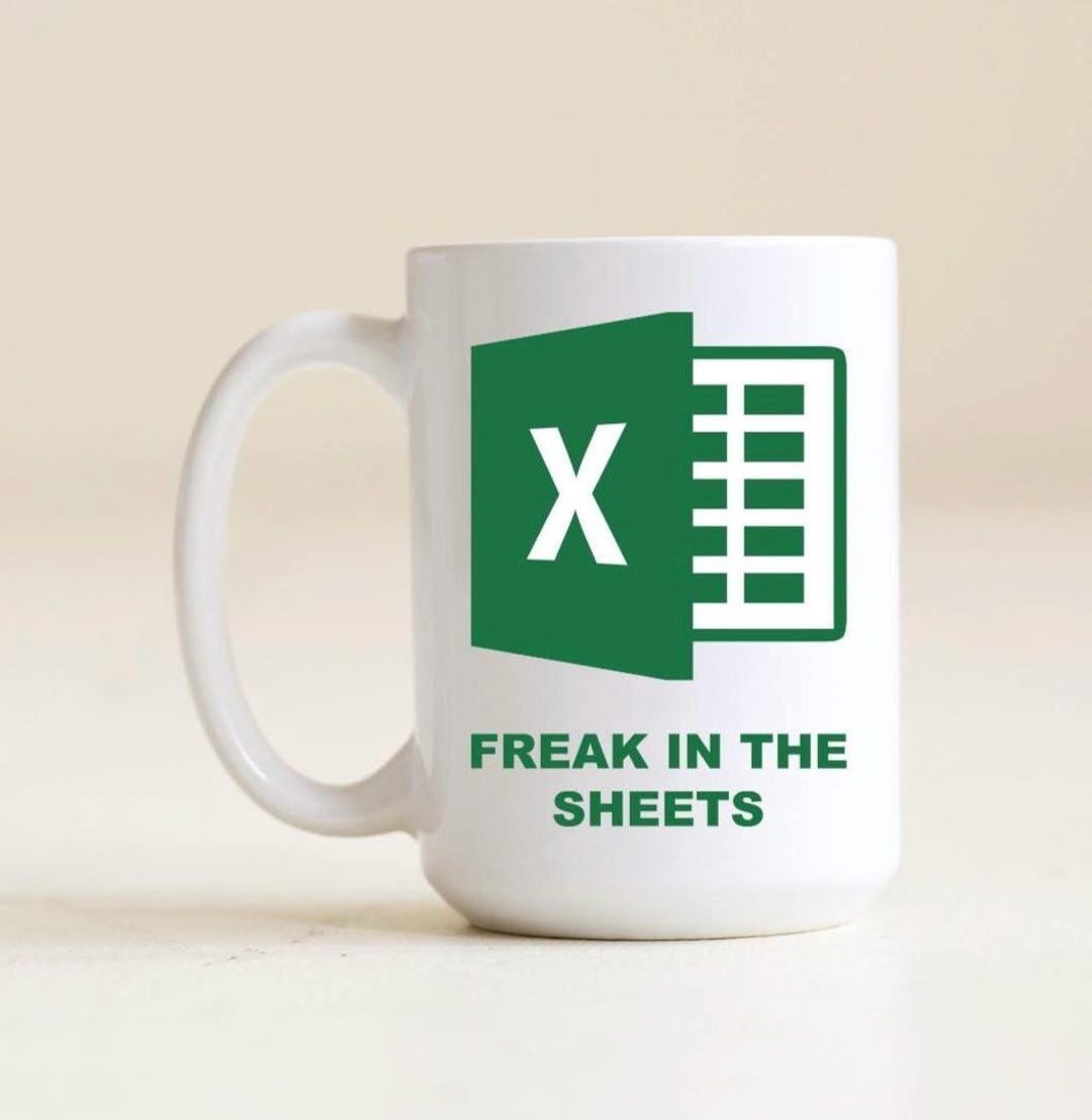 Funny Spreadsheet Gift Office Humor Desk Item Workplace Decor Coffee ...