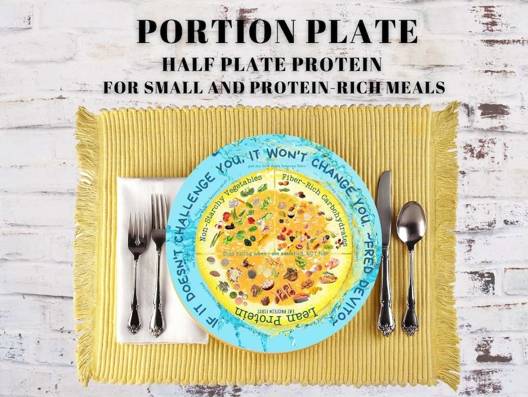 Portion Control Plate, Healthy Eating Guide, Decoware® (10 Inch) - Etsy
