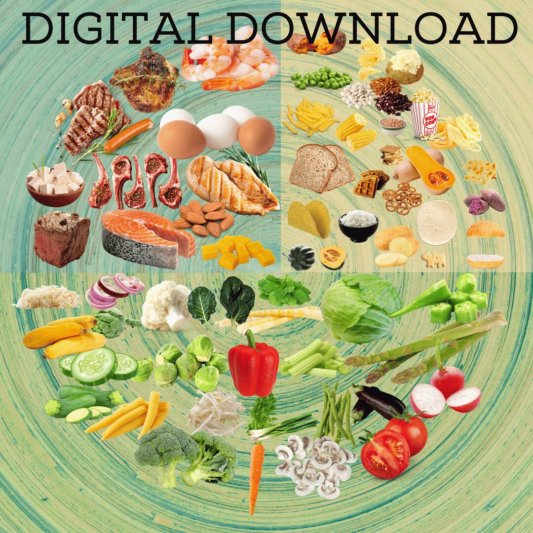 Digital Download Only- Nutrition Meal Planning Portion Control Plate ...