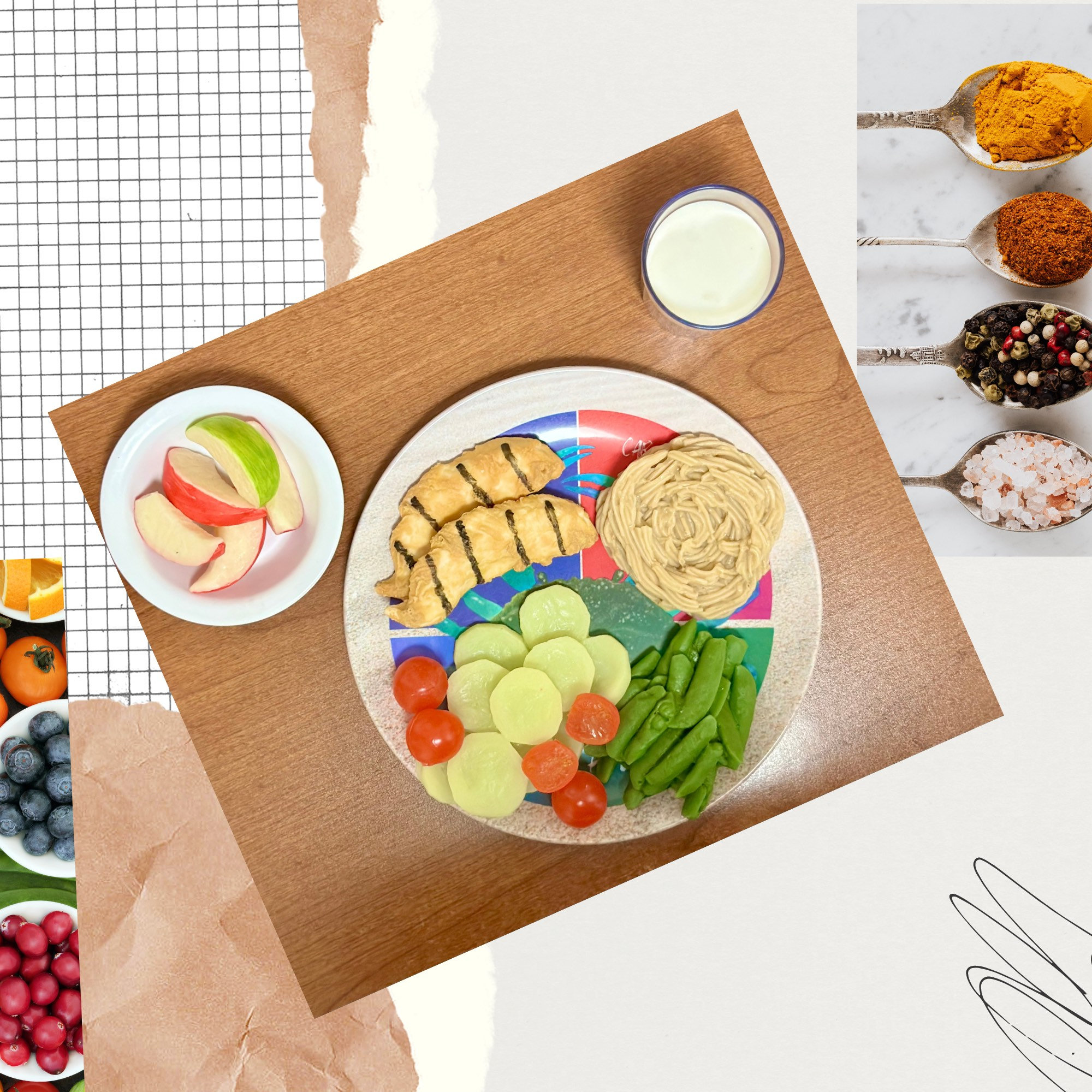 Nutrition Plate to Balance Meals, Portion Control Plannng for Adults ...