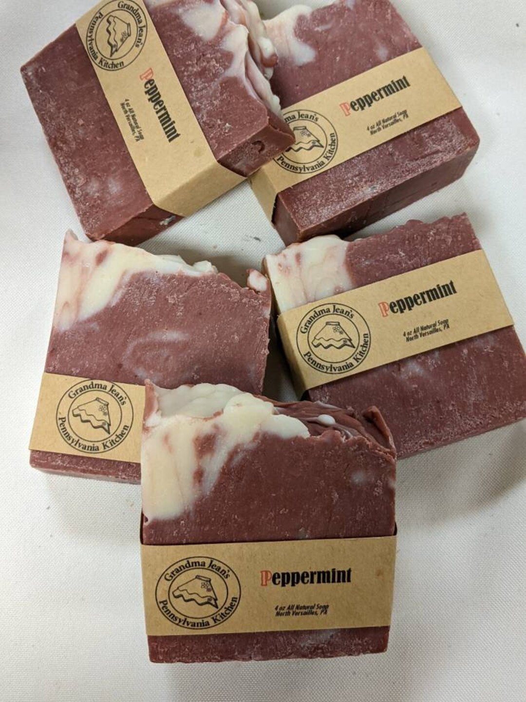Peppermint All Natural Handmade Cold Process Soap - Etsy