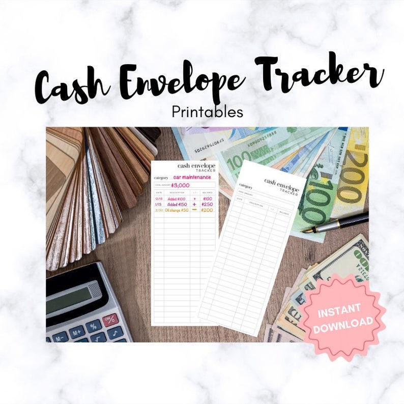 Cash Envelope Insert Printable for Budgeting Cash Envelope System ...