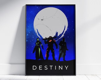 Minimalist Video Game Poster Destiny , Art Print, Gamer Gift, Gift for ...