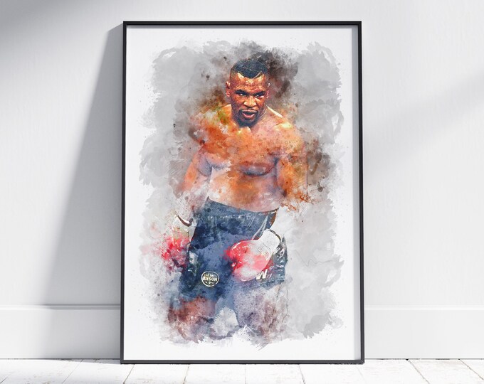 Mike Tyson Poster, Mike Tyson Print, Mike Tyson Wall Art, Boxing Poster ...