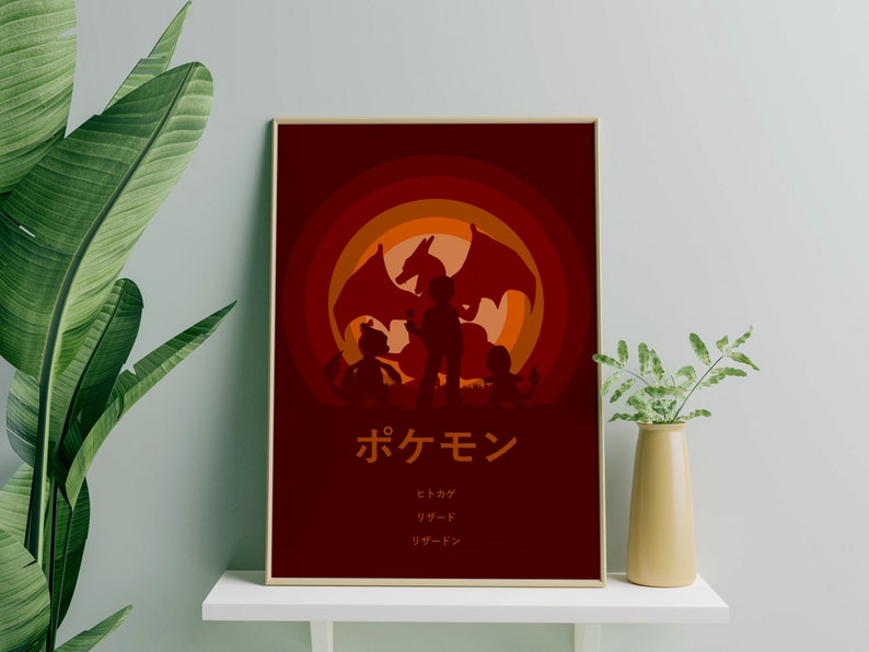 Pokemon Poster Charizard Evolution Pokemon Print - Etsy