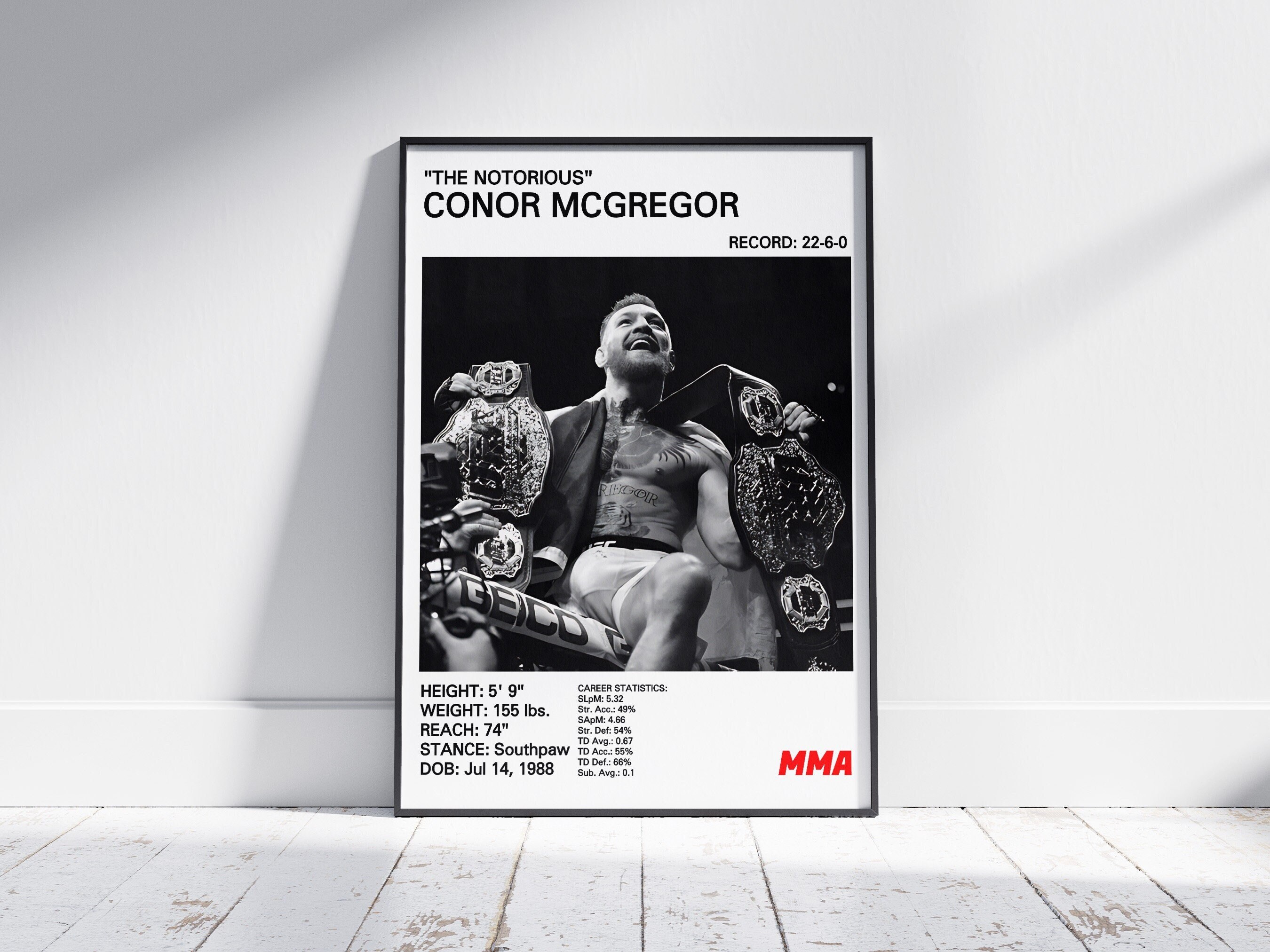 Conor Mcgregor Print, the Notorious Artwork, MMA Poster - Etsy
