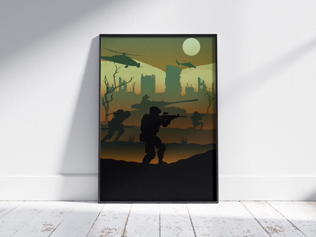 Army Warzone Poster, Army Themed Art, Warzone Print - Etsy