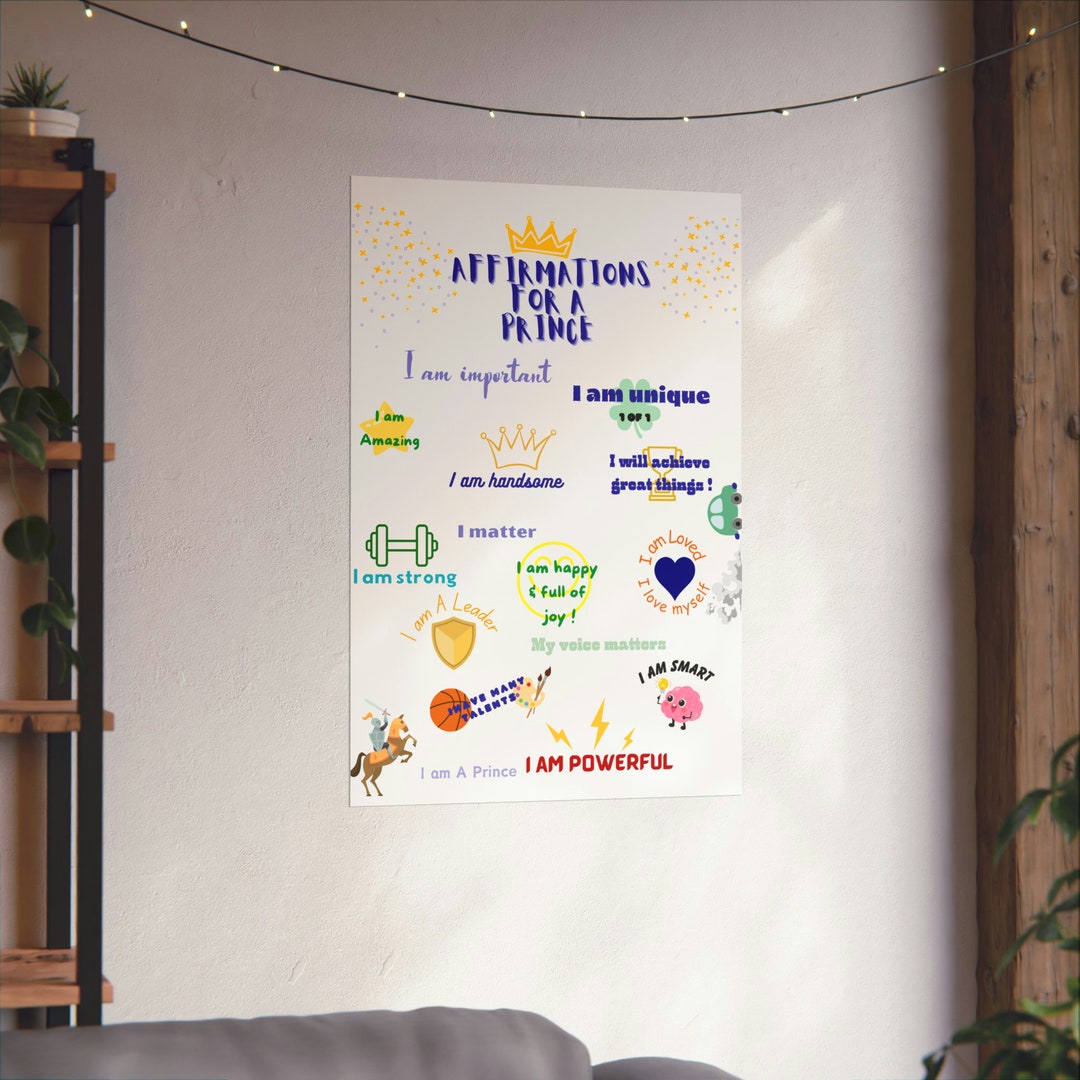Affirmations for A Prince Matte Poster - Etsy