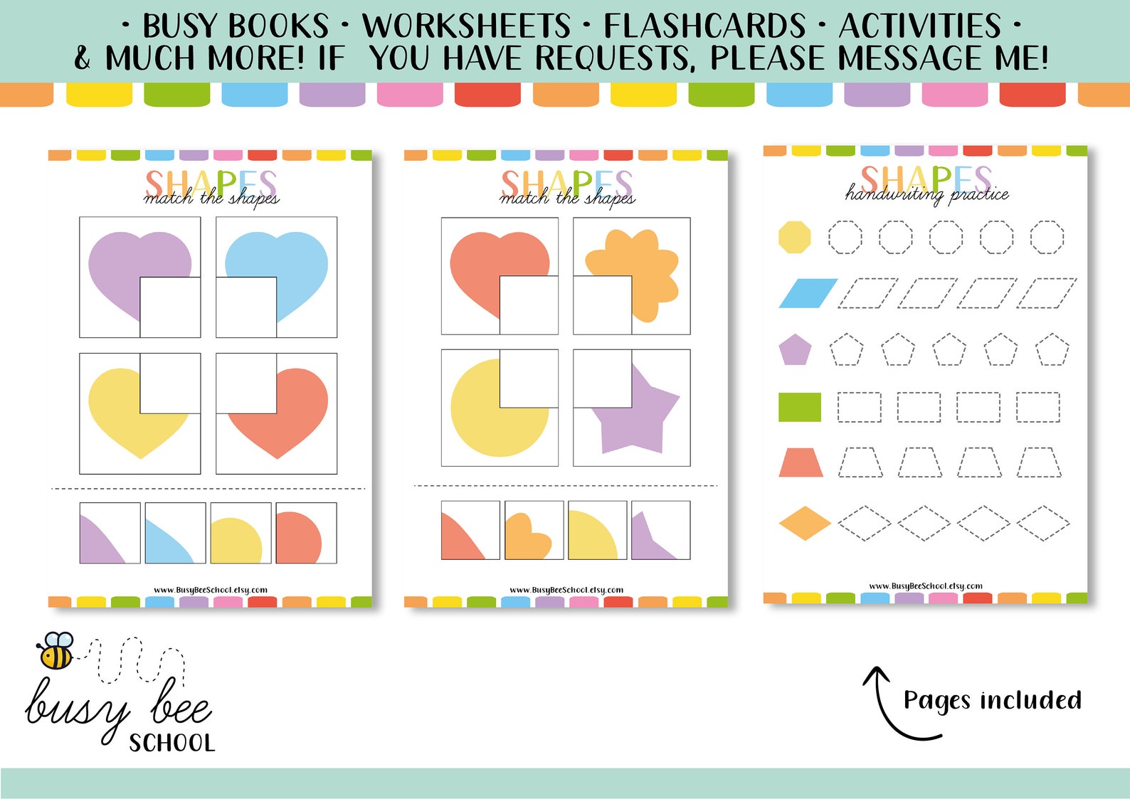 Shapes Learning Book Shapes Busy Book Shapes Learning | Etsy