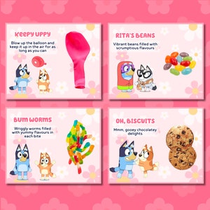 11 Girl Bluey Party Favor Printables, Personalized Bluey Birthday ...
