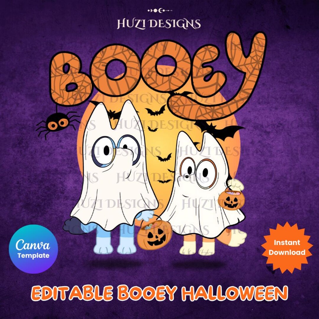Booey Bluey Halloween Design, Instant Download, PNG PDF SVG, Trick or ...
