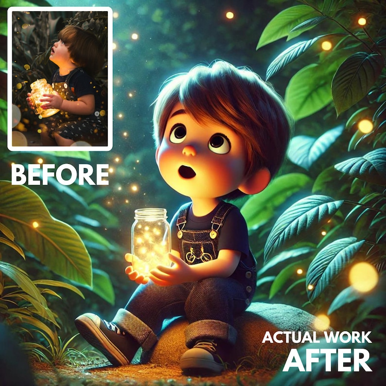 Premium Quality Pixar-inspired Style Custom Cartoon Animation, Digital ...