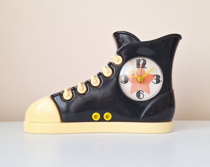 Very Rare Vintage Shoe Clock, Shoe Clock, Sports Watch, Retro Clock ...